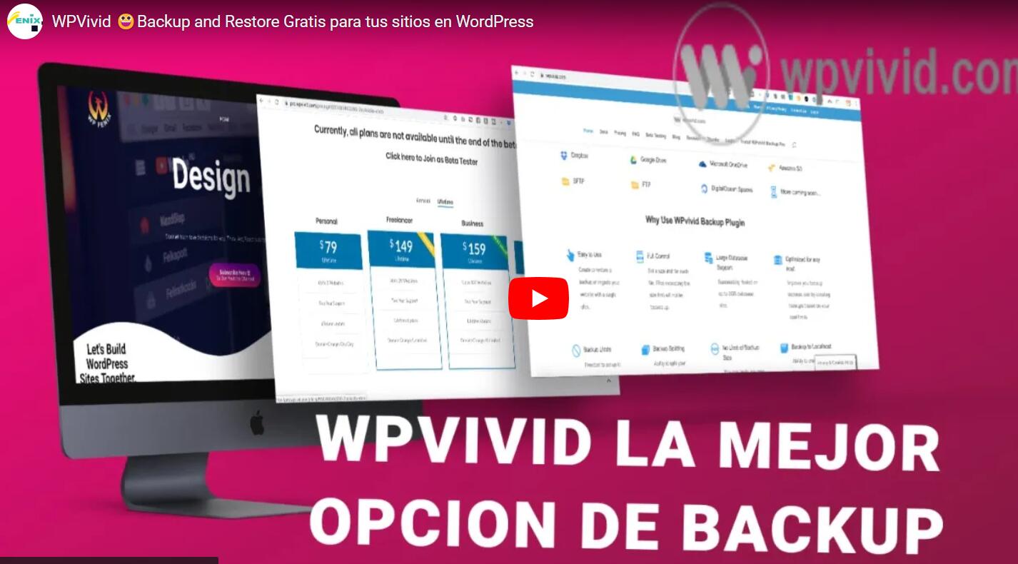 WPVivid 😀Backup and Restore Gratis para tus sitios en WordPress - WPvivid